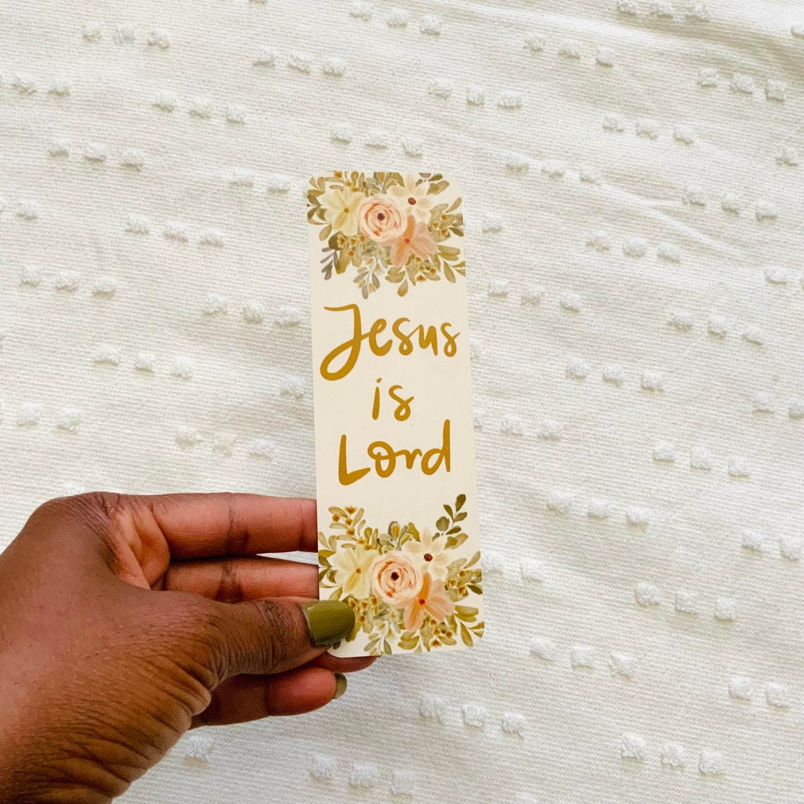 Jesus is Lord Bookmark | Double Sided Floral Bookmark | Christian Page ...