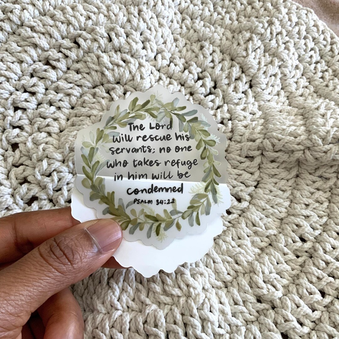 The Lord Will Rescue - Bible Verse Sticker, Christian Sticker, Clear ...