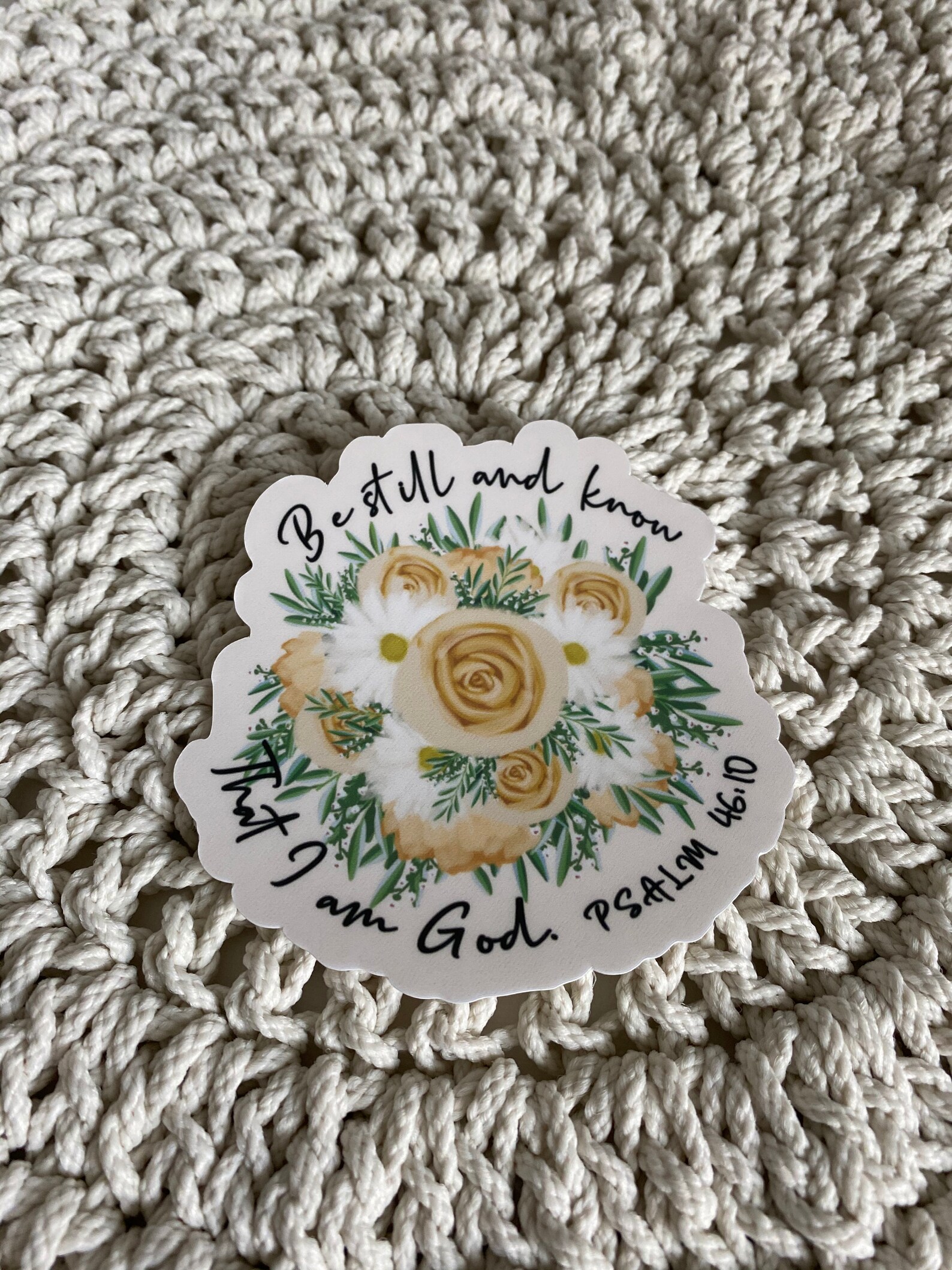 Be Still Sticker Bible Verse Sticker Christian Sticker - Etsy