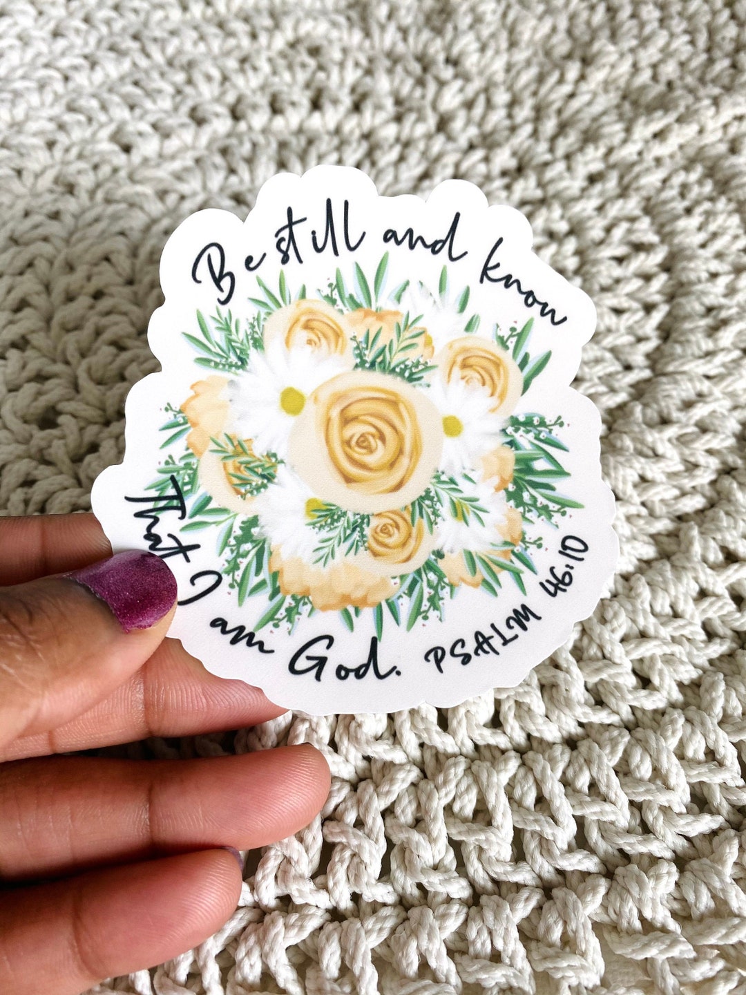 Be Still Sticker- Bible Verse Sticker, Christian Sticker, Religious ...