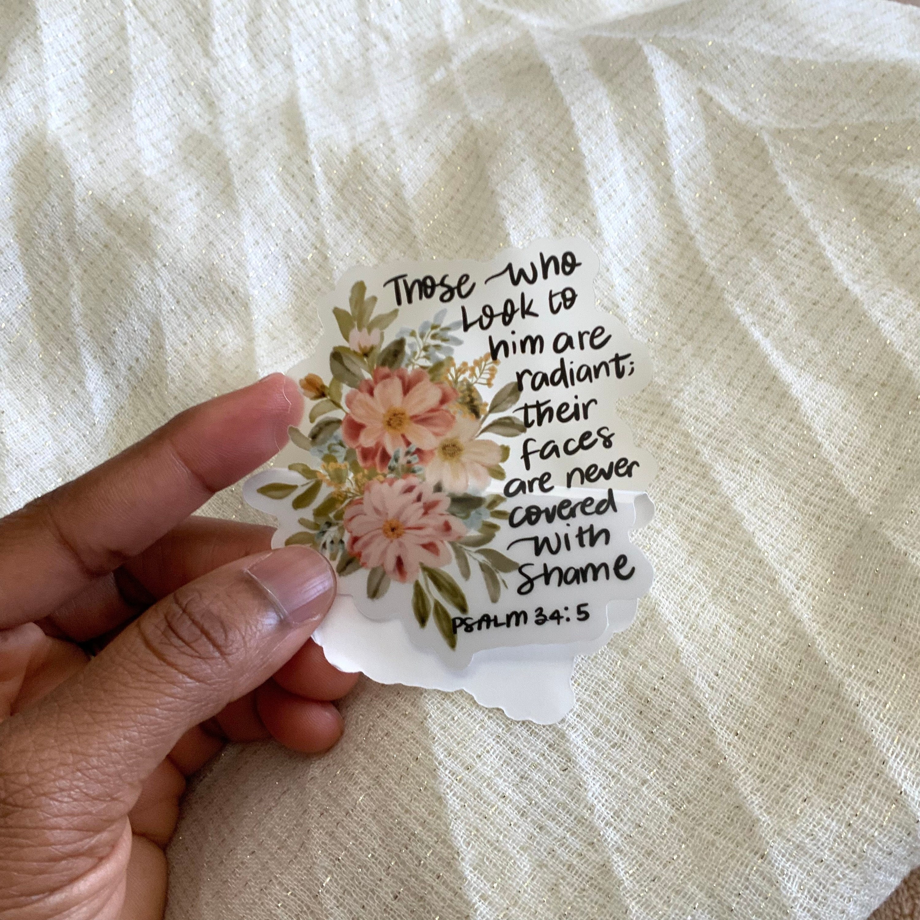 Those Who Look to Him Are Radiant - Bible Verse Sticker, Christian ...