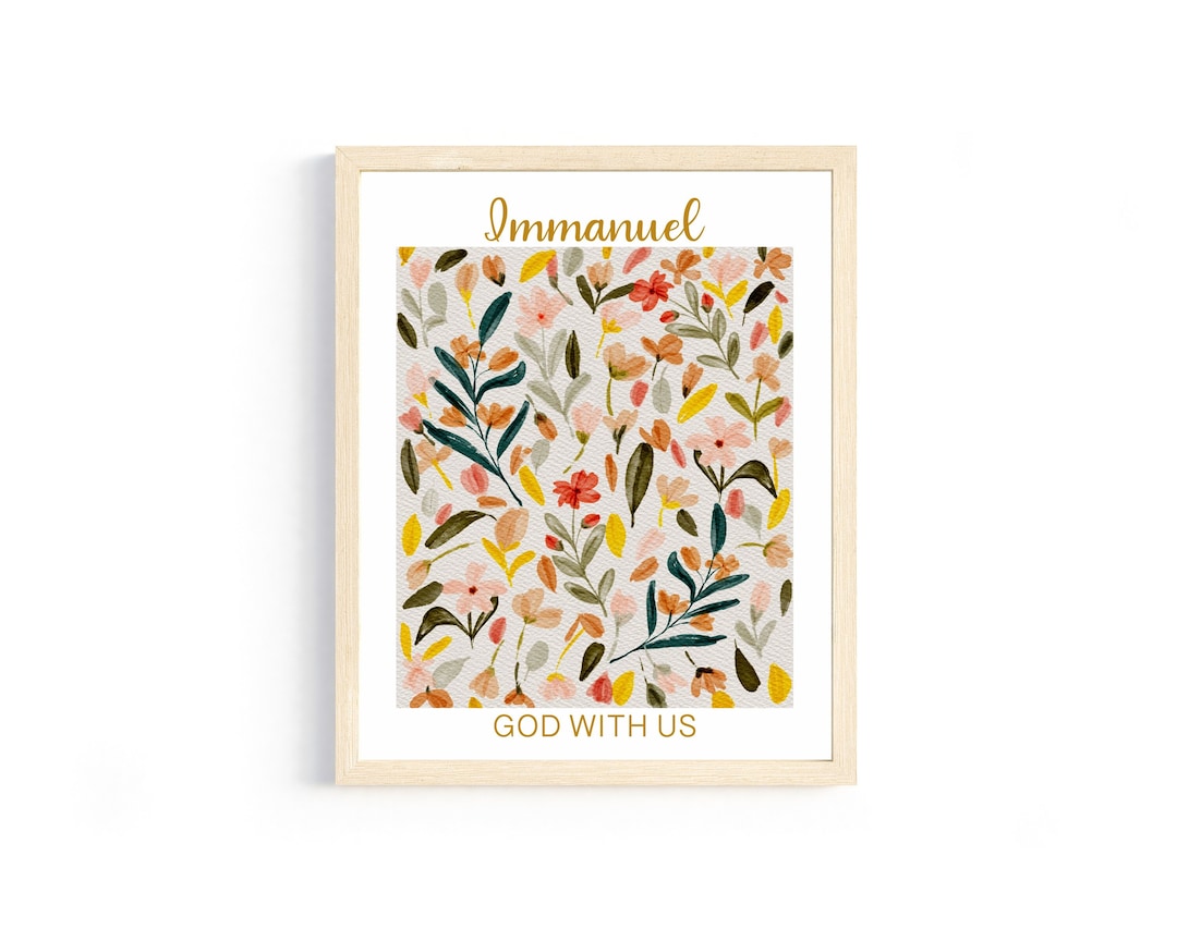 Immanuel God With Us, Bible Verse Art Print, Wall Art, Wall Print ...