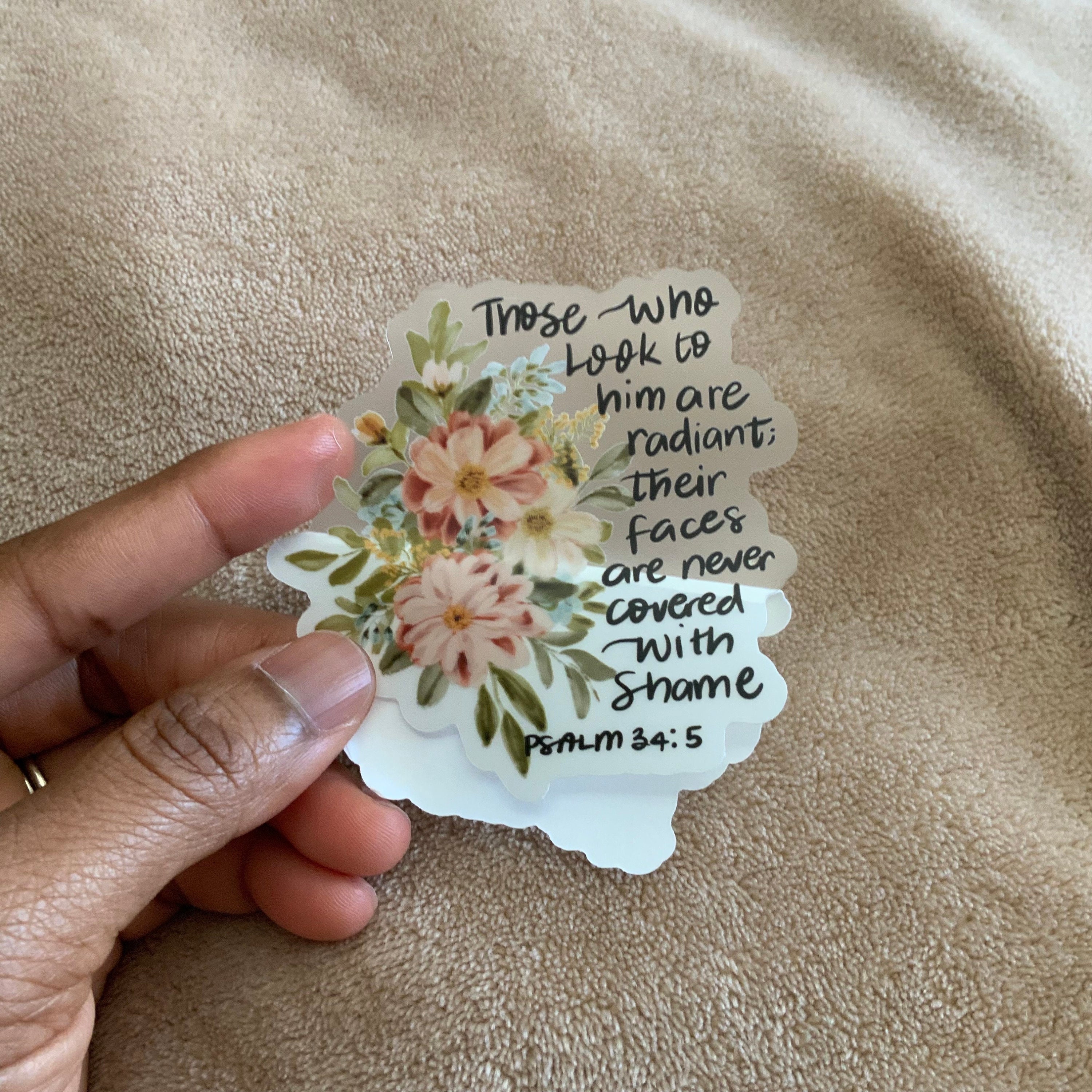 Those Who Look to Him Are Radiant - Bible Verse Sticker, Christian ...