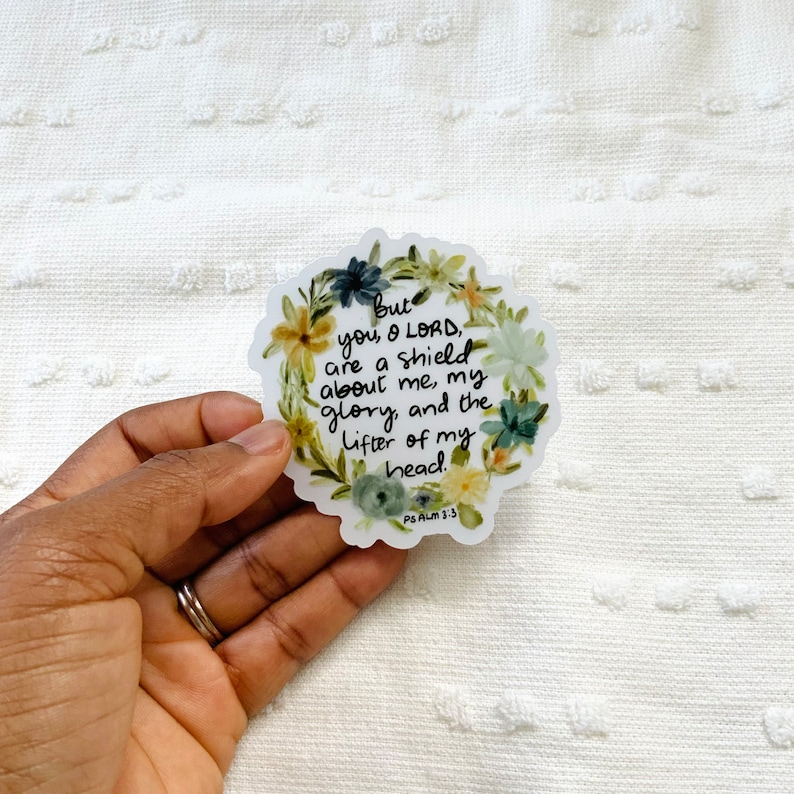 A Shield About Me Bible Verse Sticker Christian Sticker - Etsy