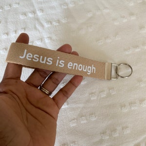 God is Within Her Keychain | Canvas Wristlet Keychain | Christian ...