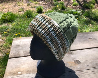 Thick Cable Knit Hat | Etsy