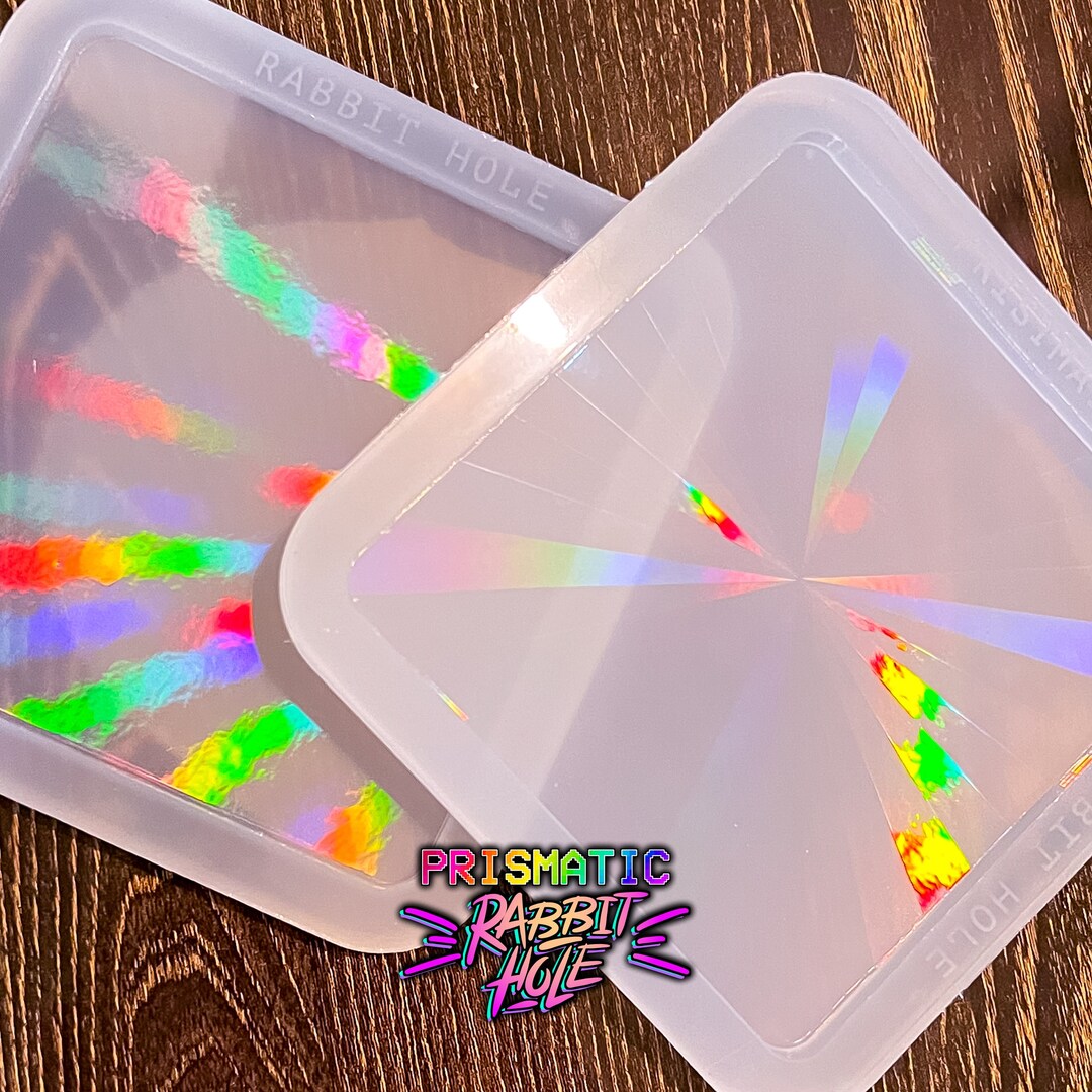 4” Holographic Square Mold - Holo Mold - Resin Coaster Mold - Handmade ...