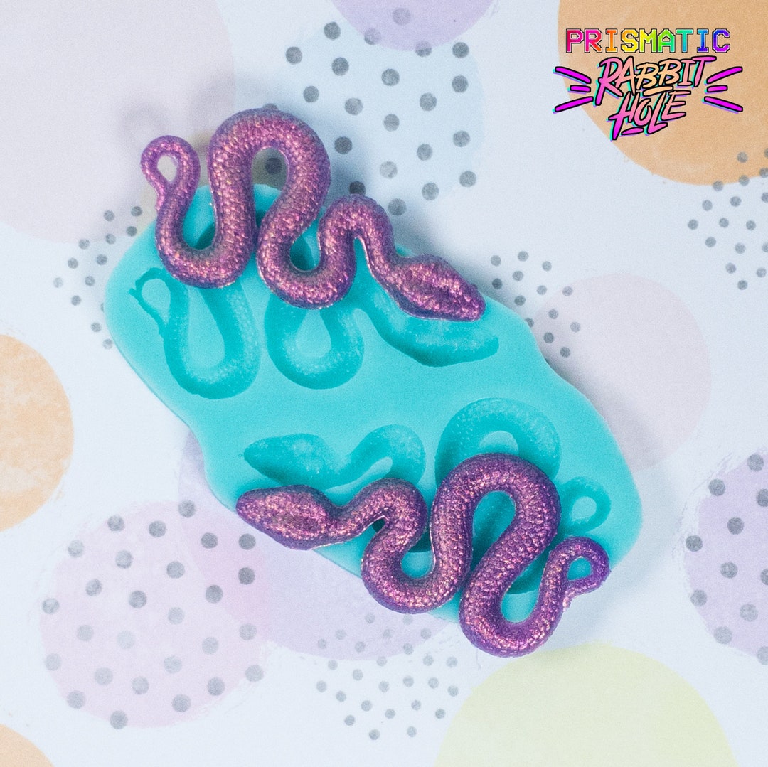 2" Shiny Snake With Scales - Detailed Silicone Mold for Resin, Clay ...