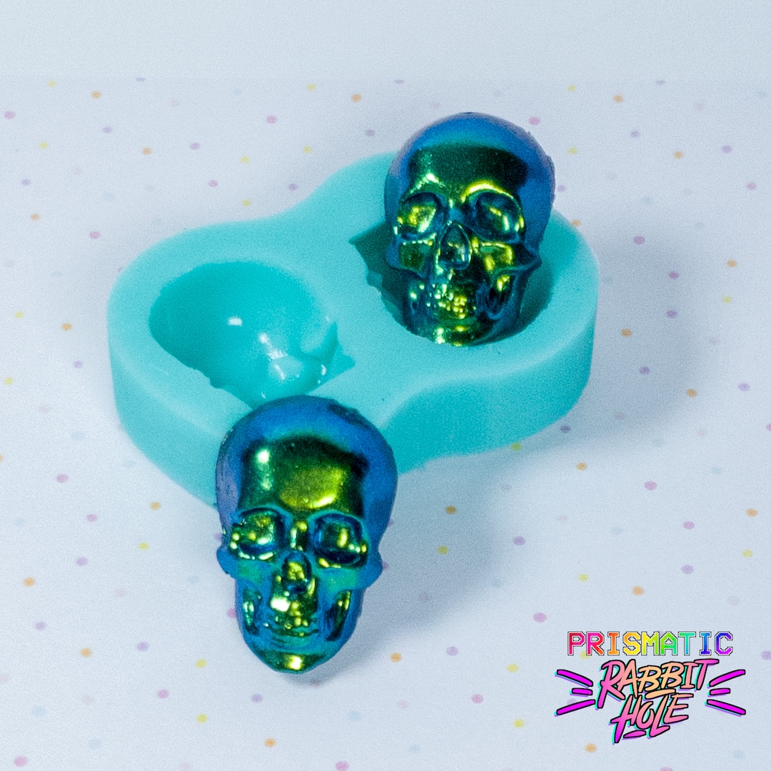 1" Detailed Skull Mold - Handmade Silicone Mold - Mold for Resin, Clay ...