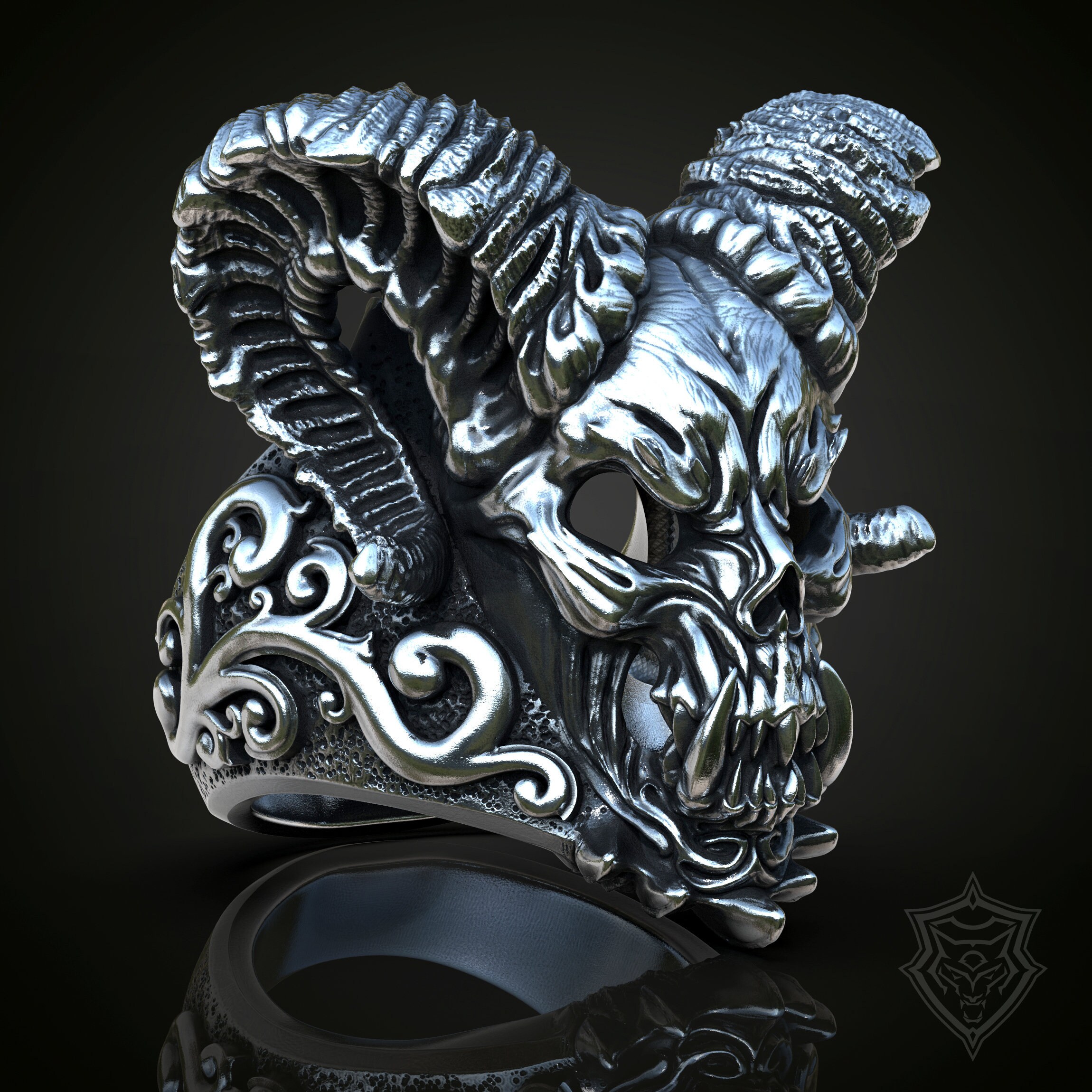 Ram Skull Demon - Etsy