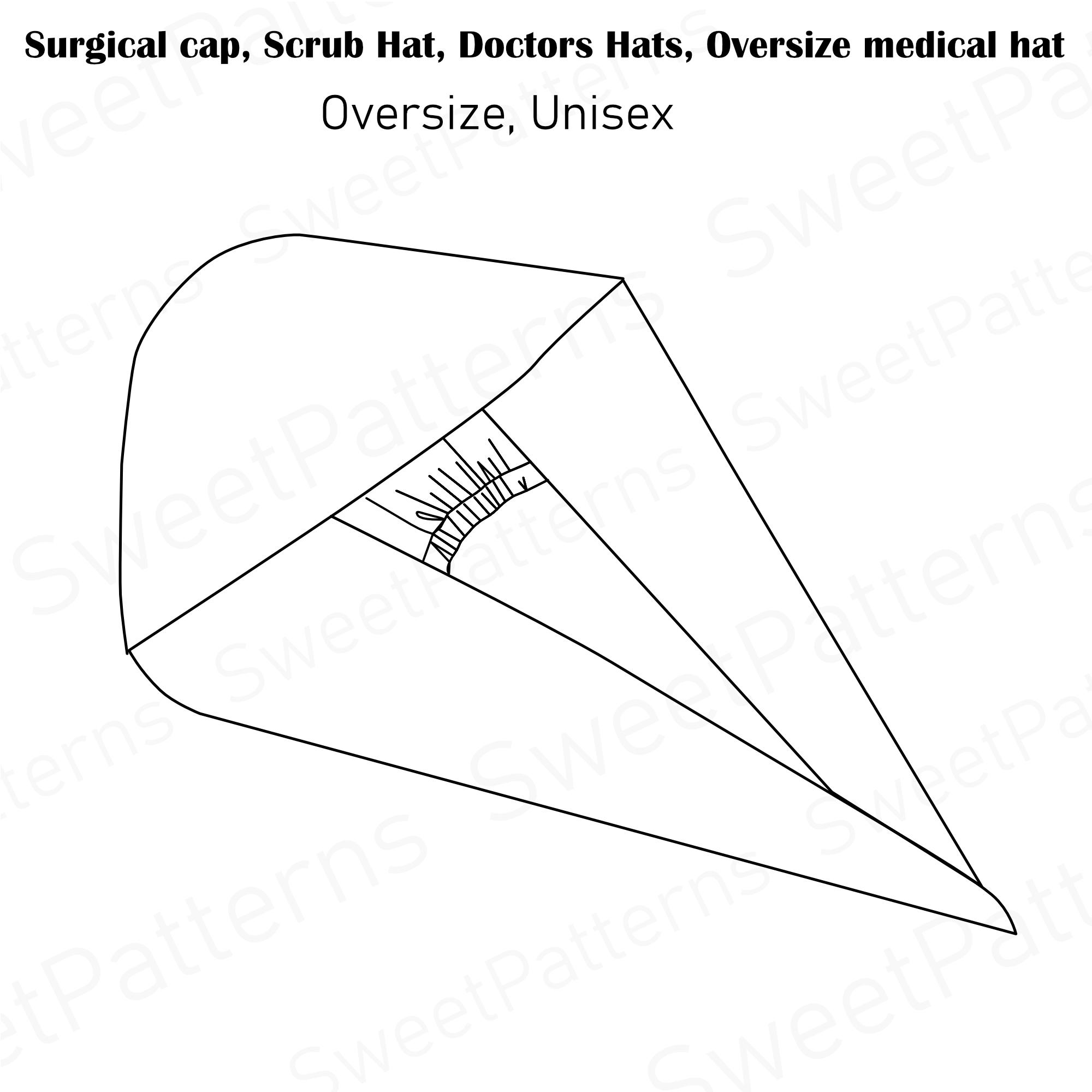 Scrub Cap Pattern Unisex, Scrub Hat Unisex PDF, Surgical Cap Pattern ...