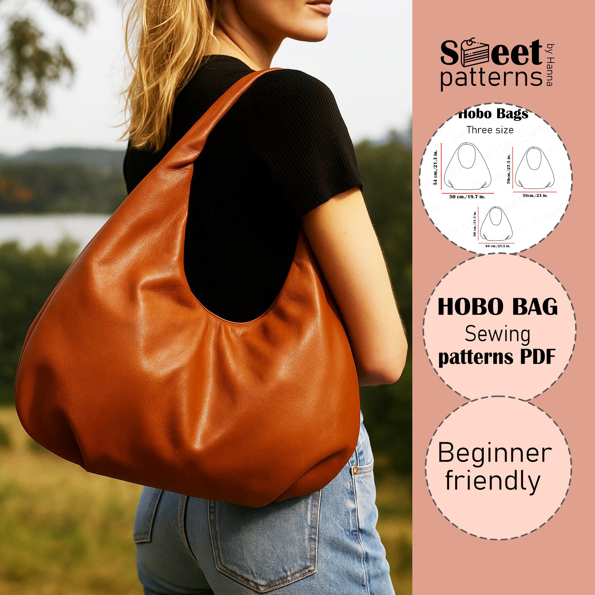 Boho Hobo Bag Sewing Pattern Pdf,slouchy Hobo Bag Sewing Pattern PDF ...