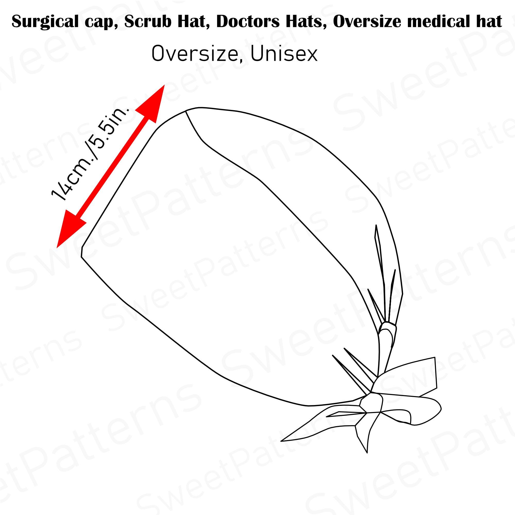 Scrub Cap Pattern Unisex, Scrub Hat Unisex PDF, Surgical Cap Pattern ...