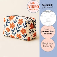Spring Roll Pouch Digital Sewing Pattern With FULL Video Sew-along ...