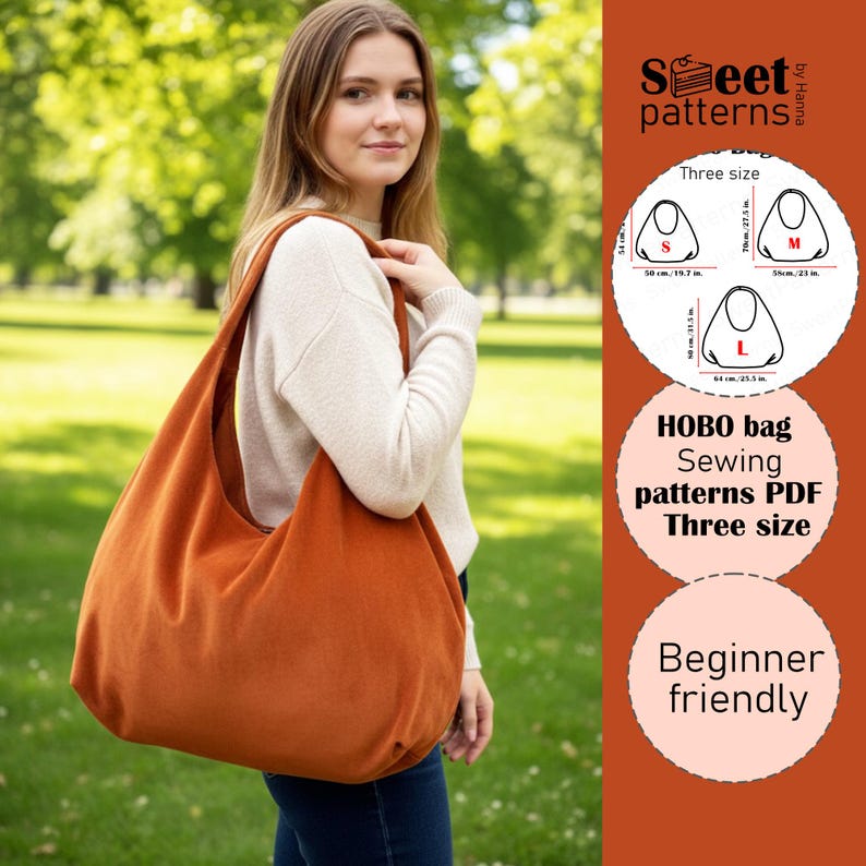 Boho Hobo Bag Sewing Pattern PDF, Three Size, Photo Tutorial - Etsy