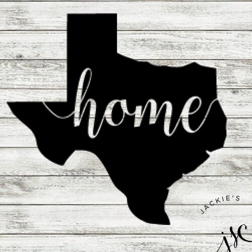 Texas Home Decal Free Shipping - Etsy