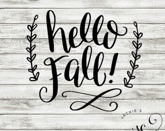 Hello Fall Decal | Etsy
