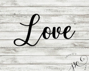Love Vinyl Decal | Etsy