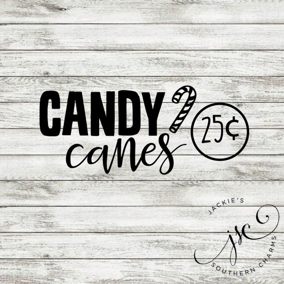 Candy Canes Vinyl Decal - Etsy