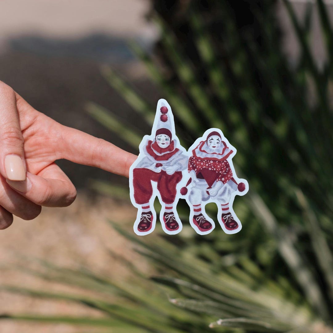 Funky Clown Sticker | Glossy Vinyl Sticker - Etsy