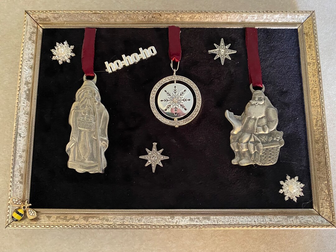 Longaberger Santas - #296 - Vintage Jewelry Christmas Framed Art - Etsy