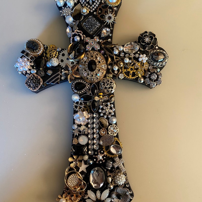 Jeweled Cross - Etsy