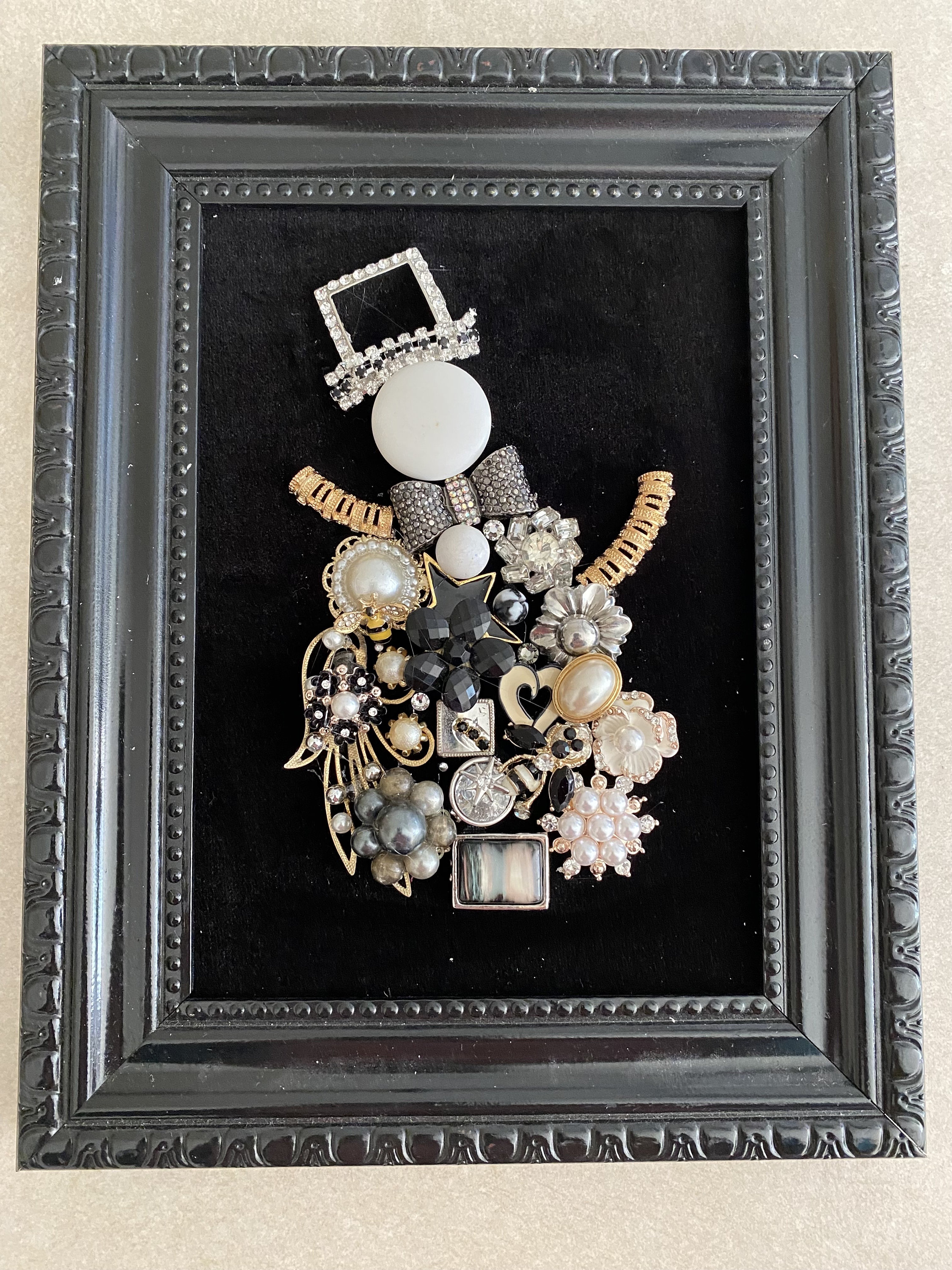 Silver Snowman 282 Vintage Jewelry Snowman Framed Art - Etsy