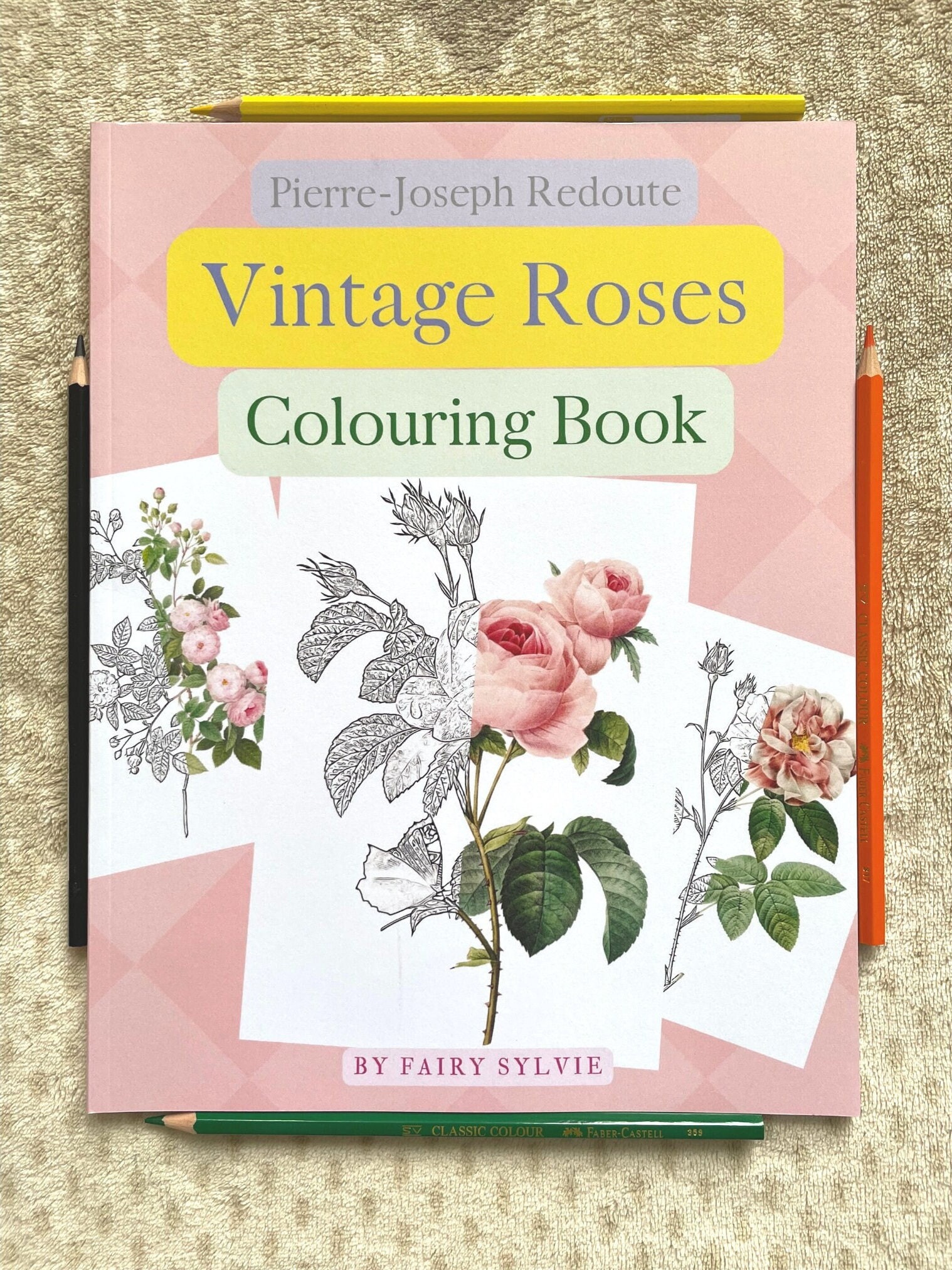 Vintage Roses Colouring Book for Adults Redoute's Roses Colouring Book ...