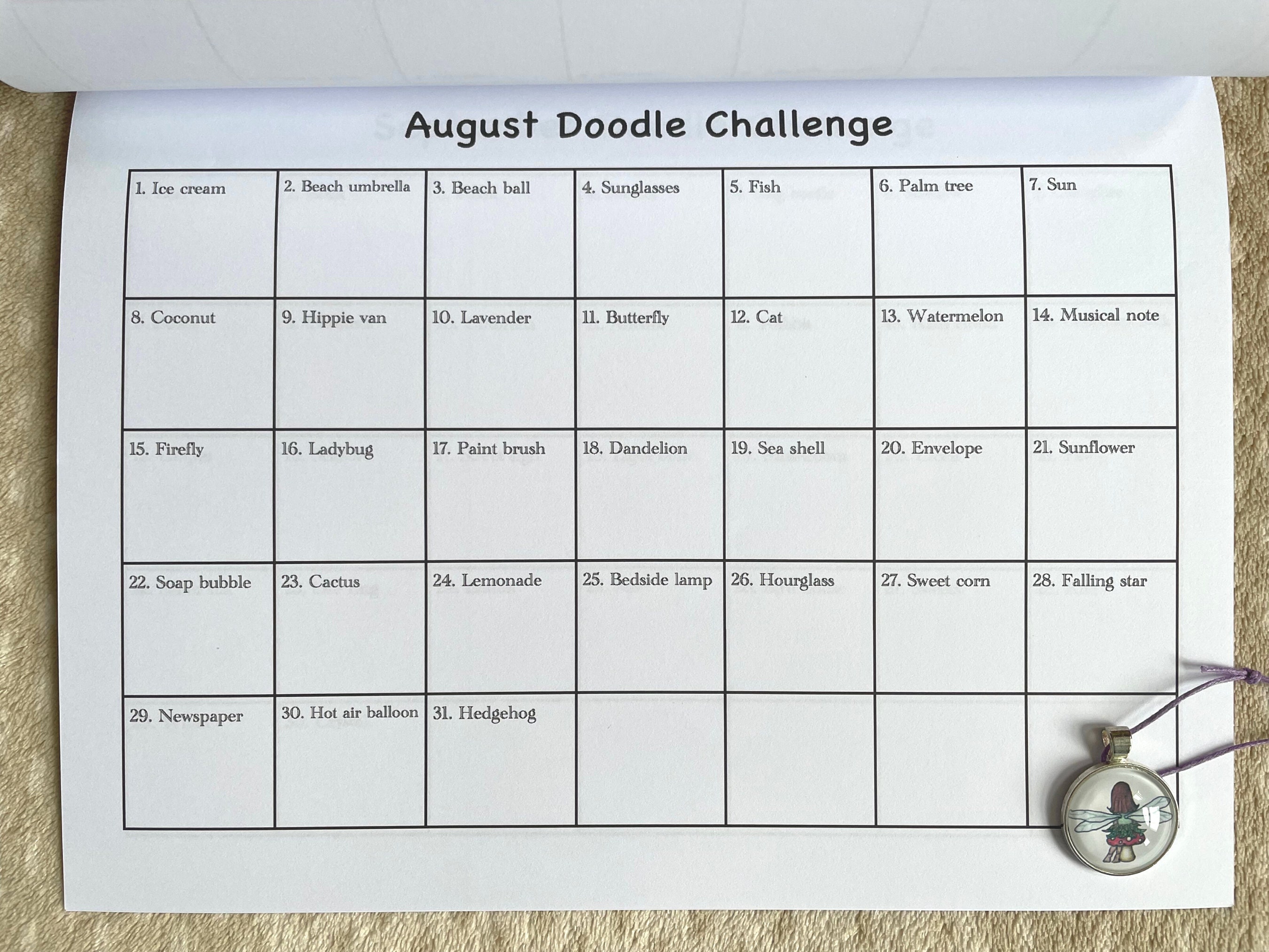 Doodle Challenge Calendar Drawing Book for Adults Daily Drawing ...