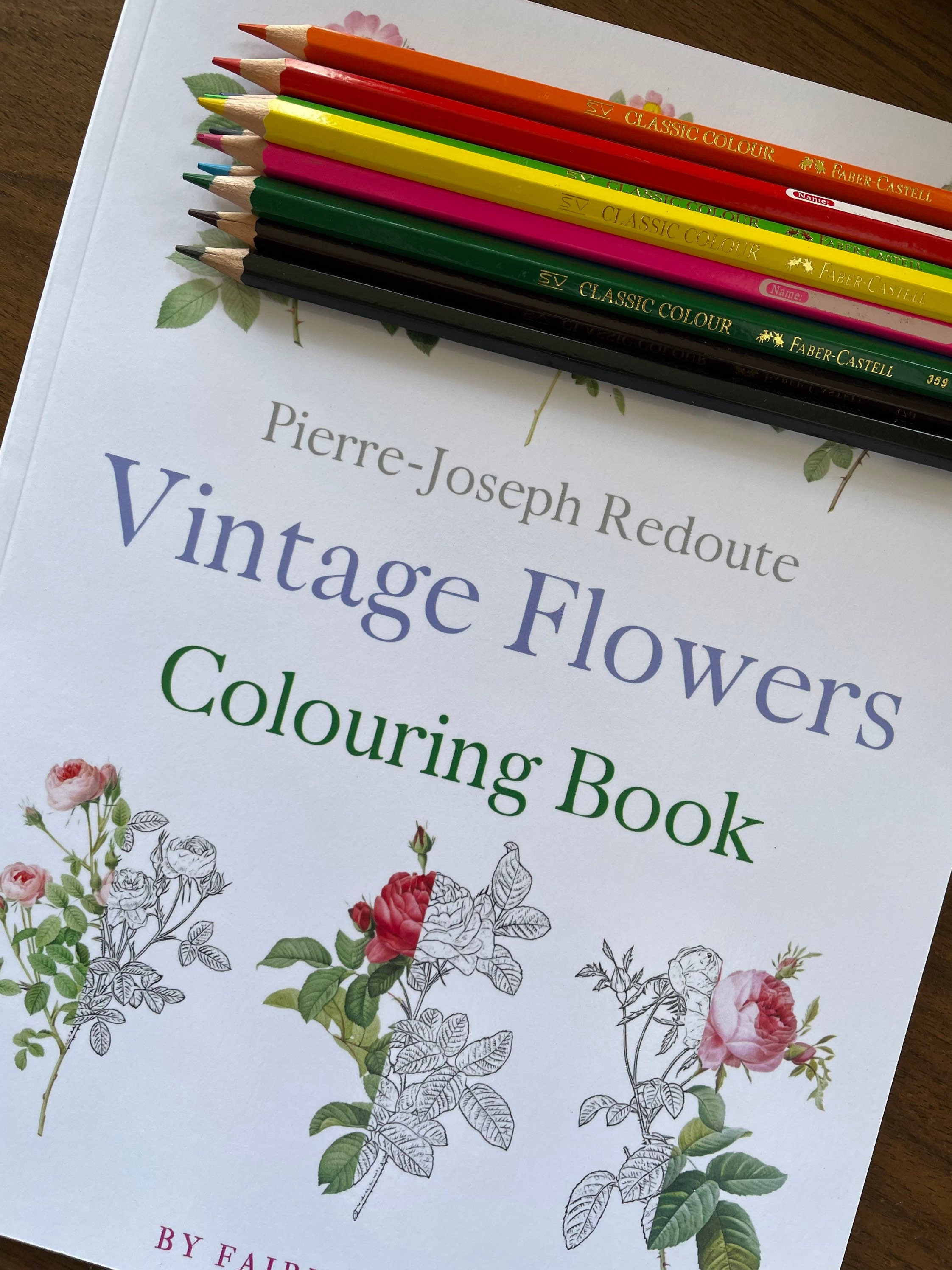 Pierre-joseph Redoute Vintage Flowers Paperback Colouring Book - Etsy UK