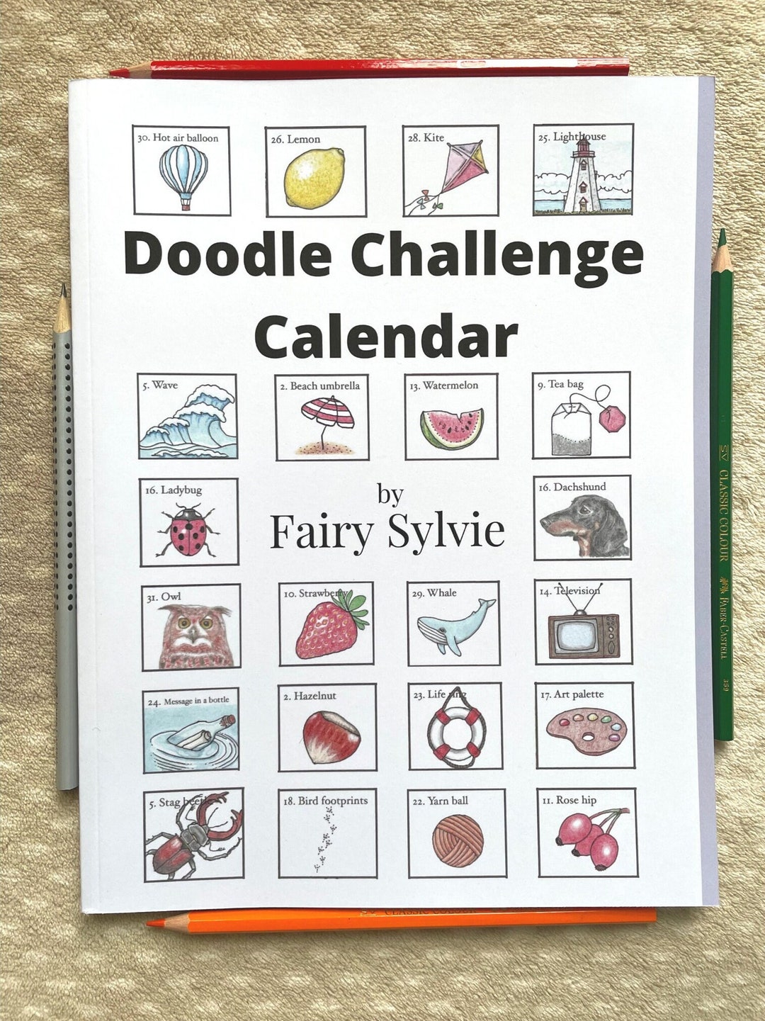Doodle Challenge Calendar Drawing Book for Adults Daily Drawing ...