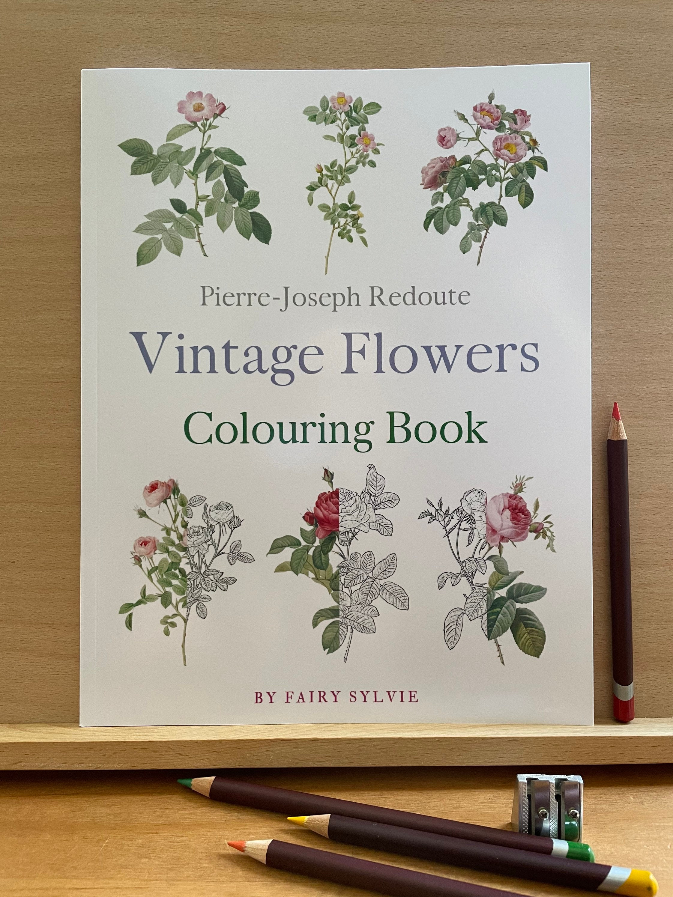 Pierre-joseph Redoute Vintage Flowers Paperback Colouring Book - Etsy UK