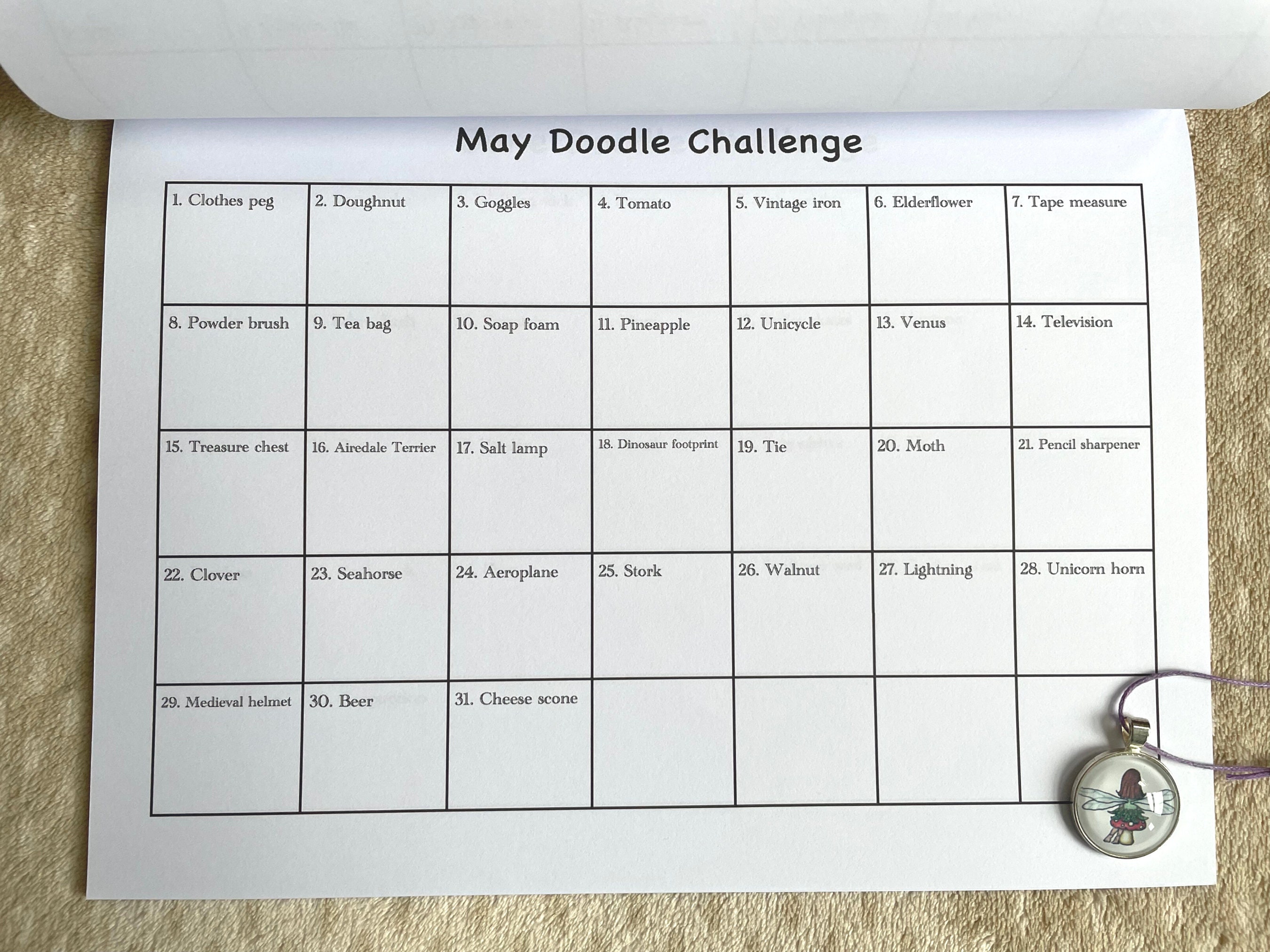 Doodle Challenge Calendar Drawing Book for Adults Daily Drawing ...