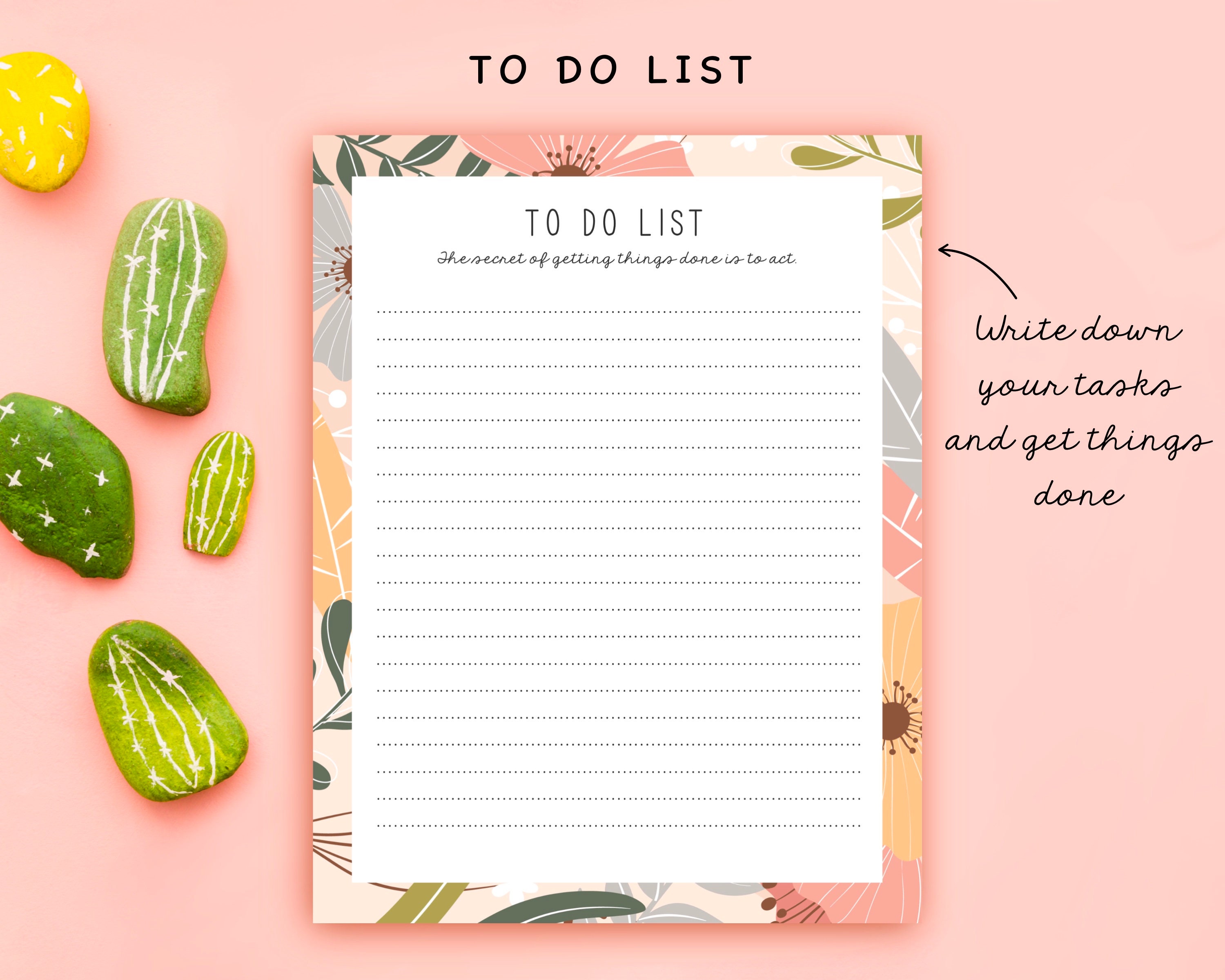 Daily Planner Printable to Do List Printable Productivity - Etsy