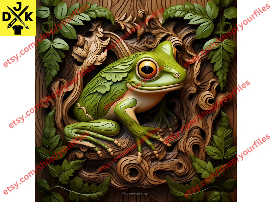 Laser Burn PNG Frog Png Jungle Rainforest 3D Illusions - Etsy