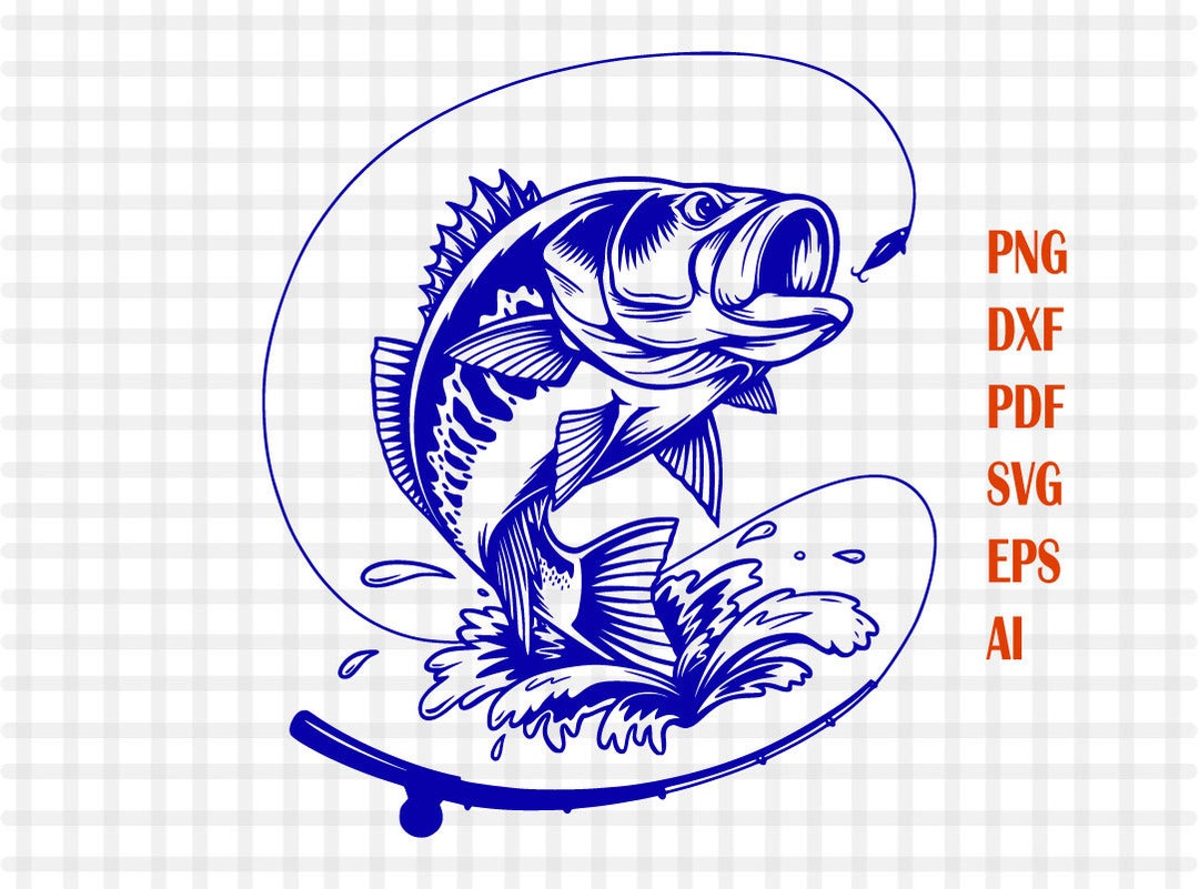 Bass Fishing Svg Fish Svg Fish Hook Svg funny Fishing - Etsy Denmark