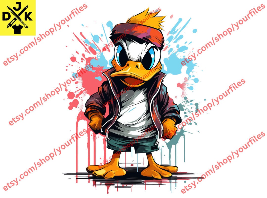 Cartoon Duck Png Gangsta Duck PNG Angry Duck PNG Graffiti - Etsy