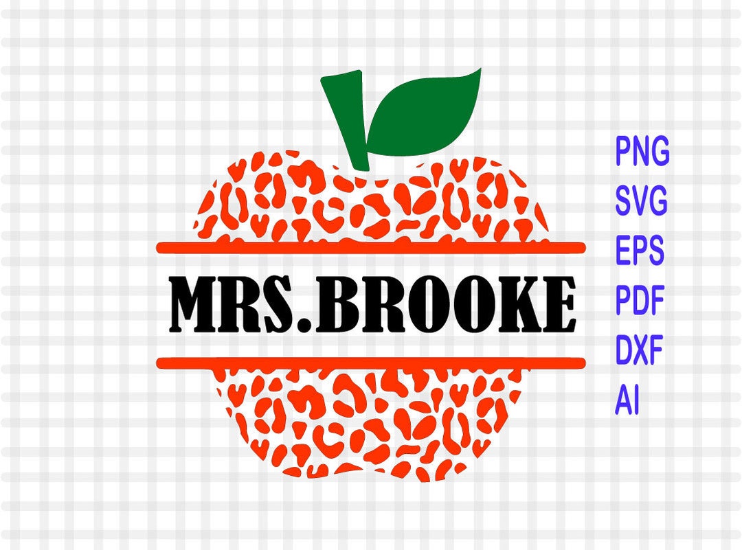 Apple Name Frame SVG Apple Monogram Frame Svg Back to - Etsy