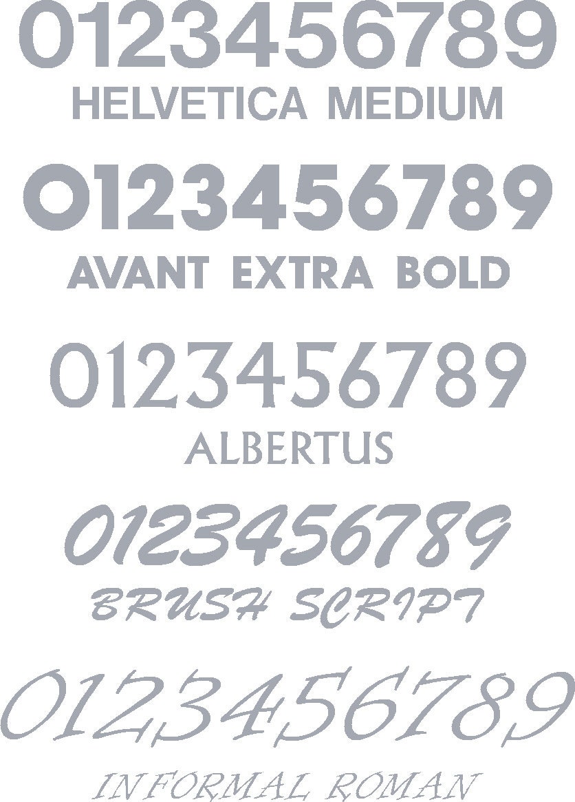 Number Sets 0-9 Vinyl Color Decal Sticker Address ID | Etsy