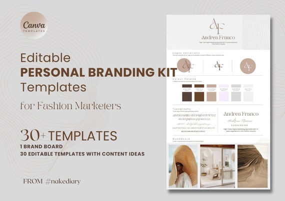 Editable Personal Branding Kit Templates for Fashion - Etsy UK