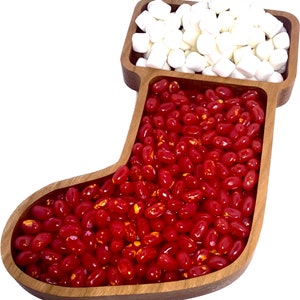 Stocking Snack Candy Tray Christmas Party Solid Cherry Wood - Etsy