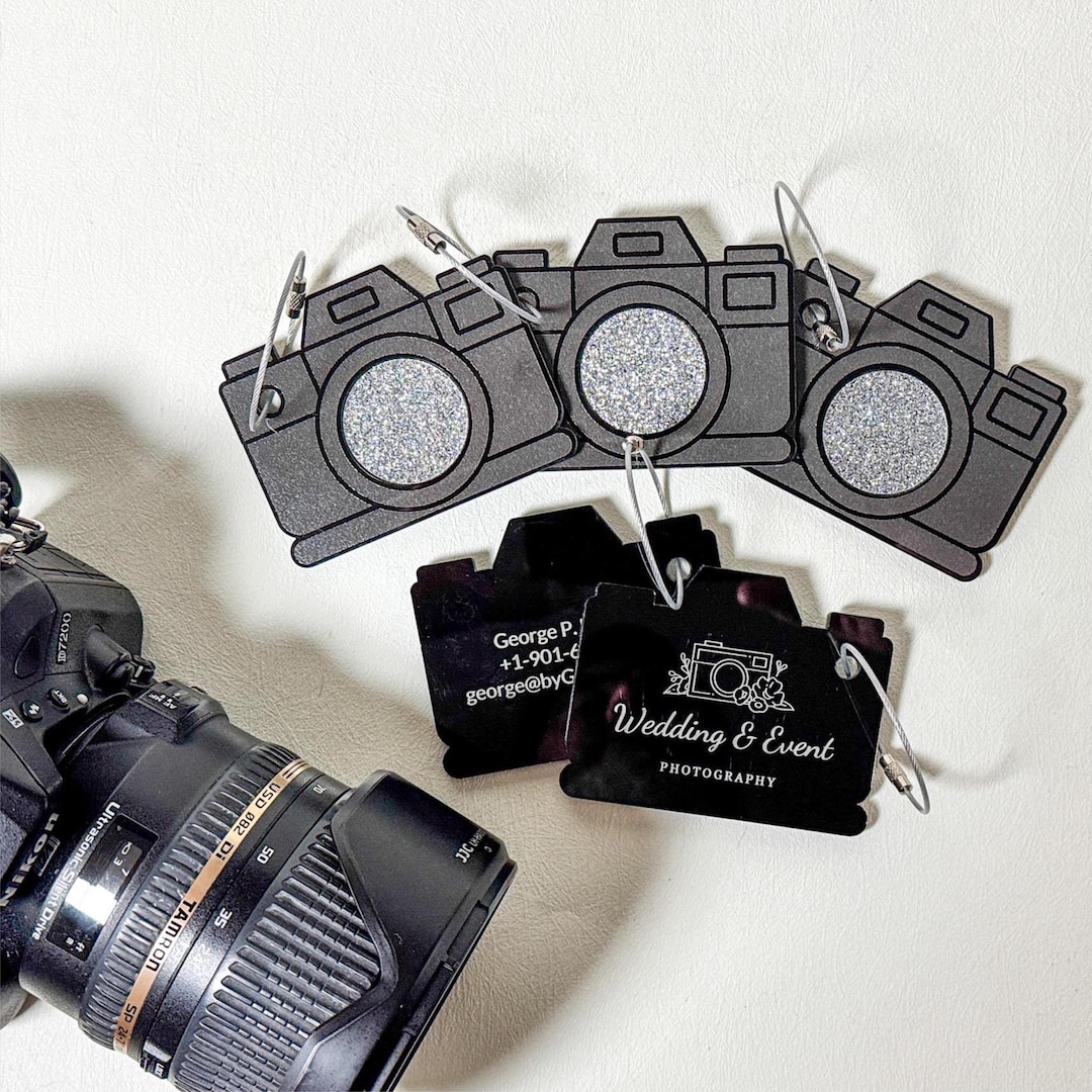 Photographer Bag Tag Custom Acrylic Camera Tag With Logo or Contact ...