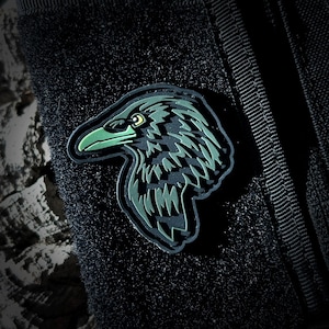 Crow Rubber Patch - Etsy