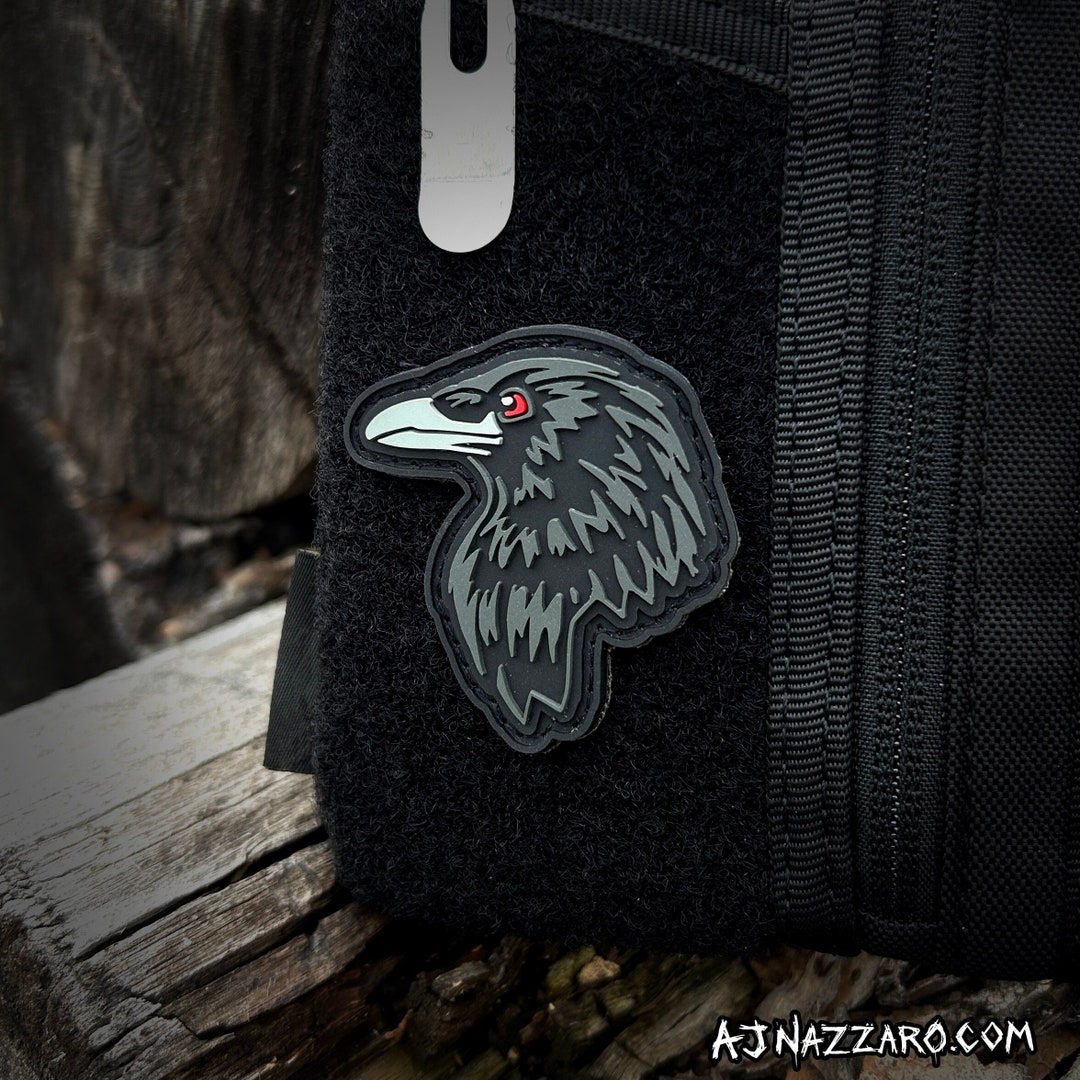 Crow Rubber Patch - Etsy