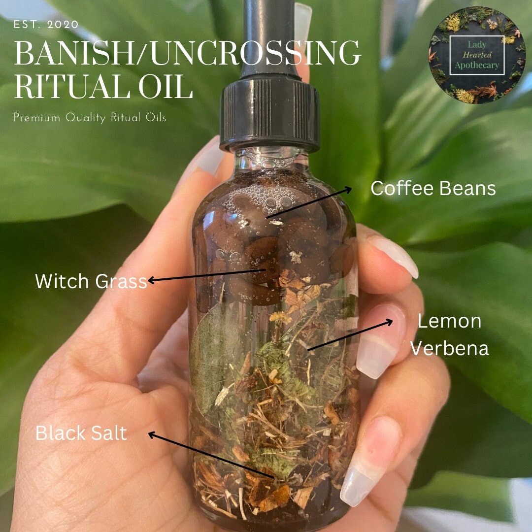 Uncrossing Ritual Oil: Banish Negative Energy, Coffee, Lemon Verbena - Etsy