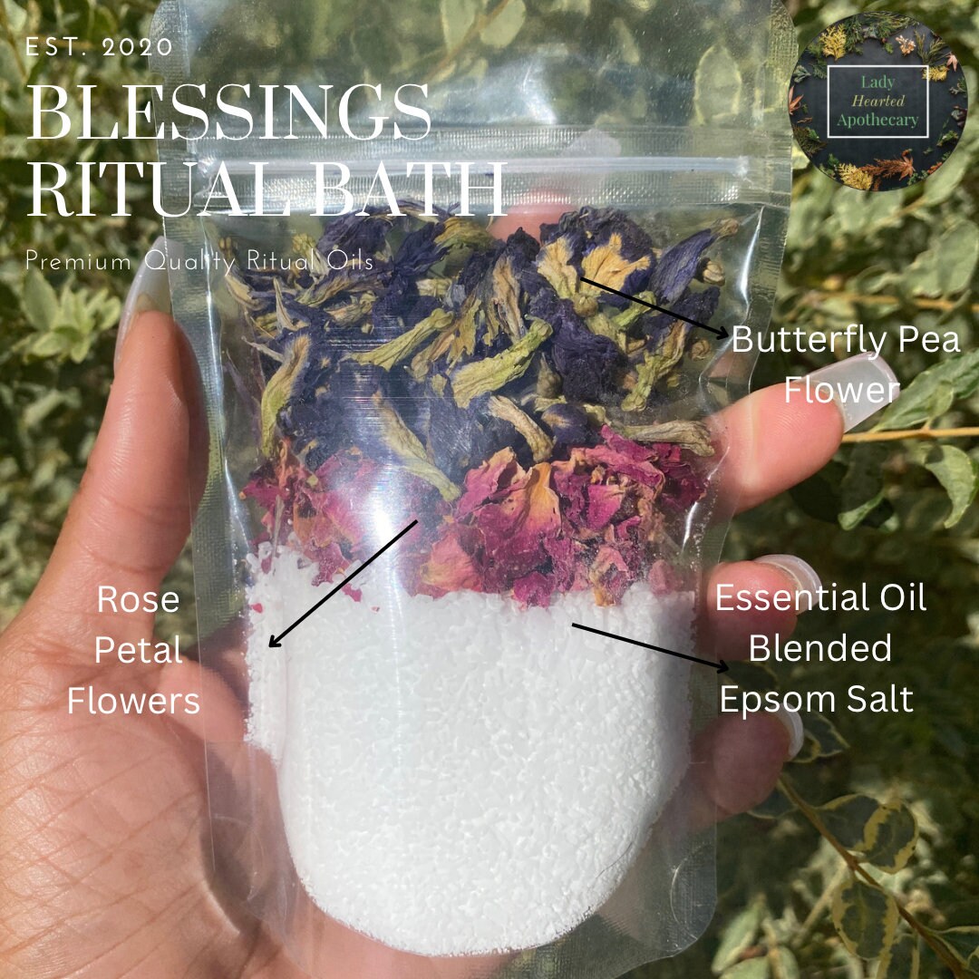 Divine Blessings Ritual Bath Salts / Herbal Bath Soak / Witch Bath ...