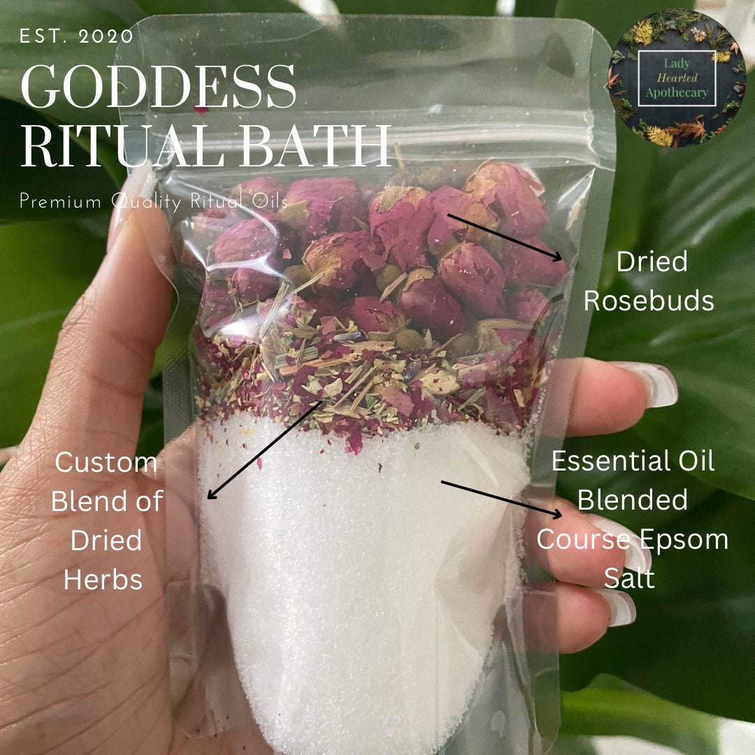 Goddess Ritual Bath Salts / Herbal Bath Soak / Witch Bath / Cleansing ...