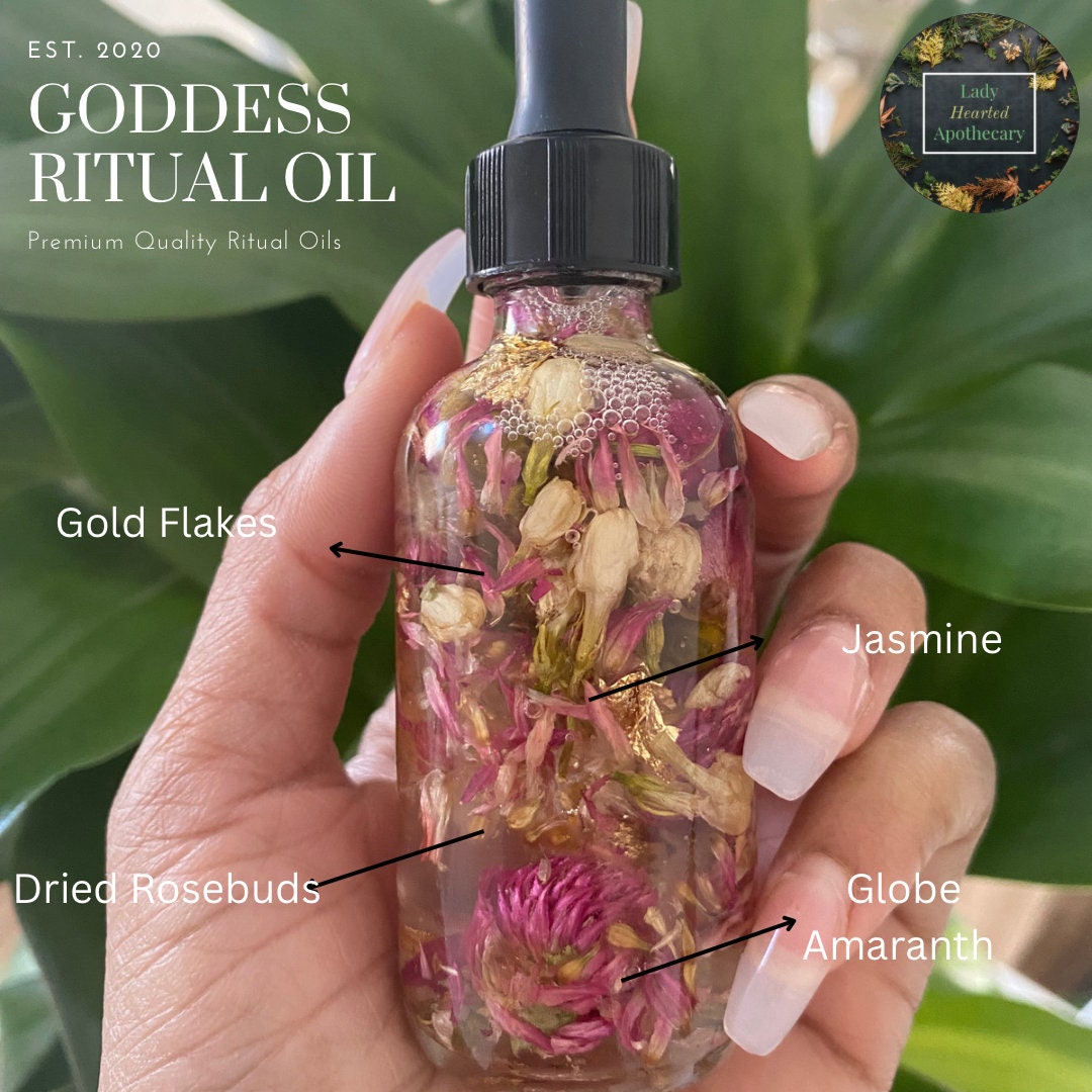 Goddess Ritual Oil: Jasmine, Rose & Globe Amaranth Infusion - Etsy