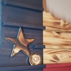 Texas Flag Challenge Coin Holder and Poker Chip Display in the Shape of ...