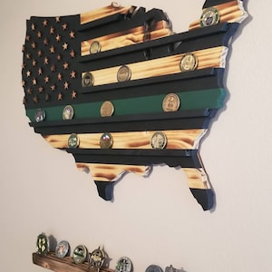 United States Flag Challenge Coin Display and Poker Chip Holder in the ...
